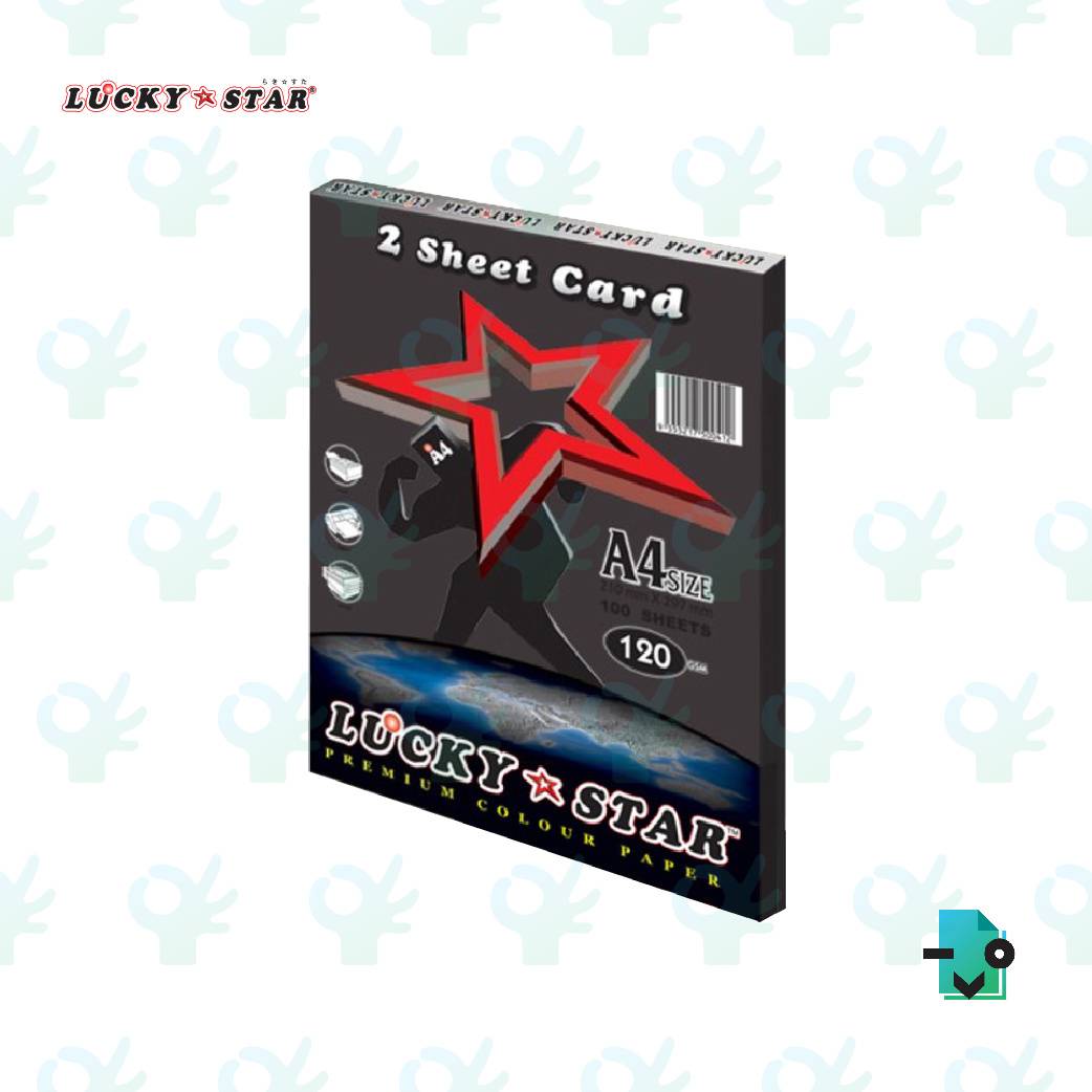 Ofiskita | IK Lucky Star A4 2 Sheet Card 120Gsm 100'S (Dark Colours)