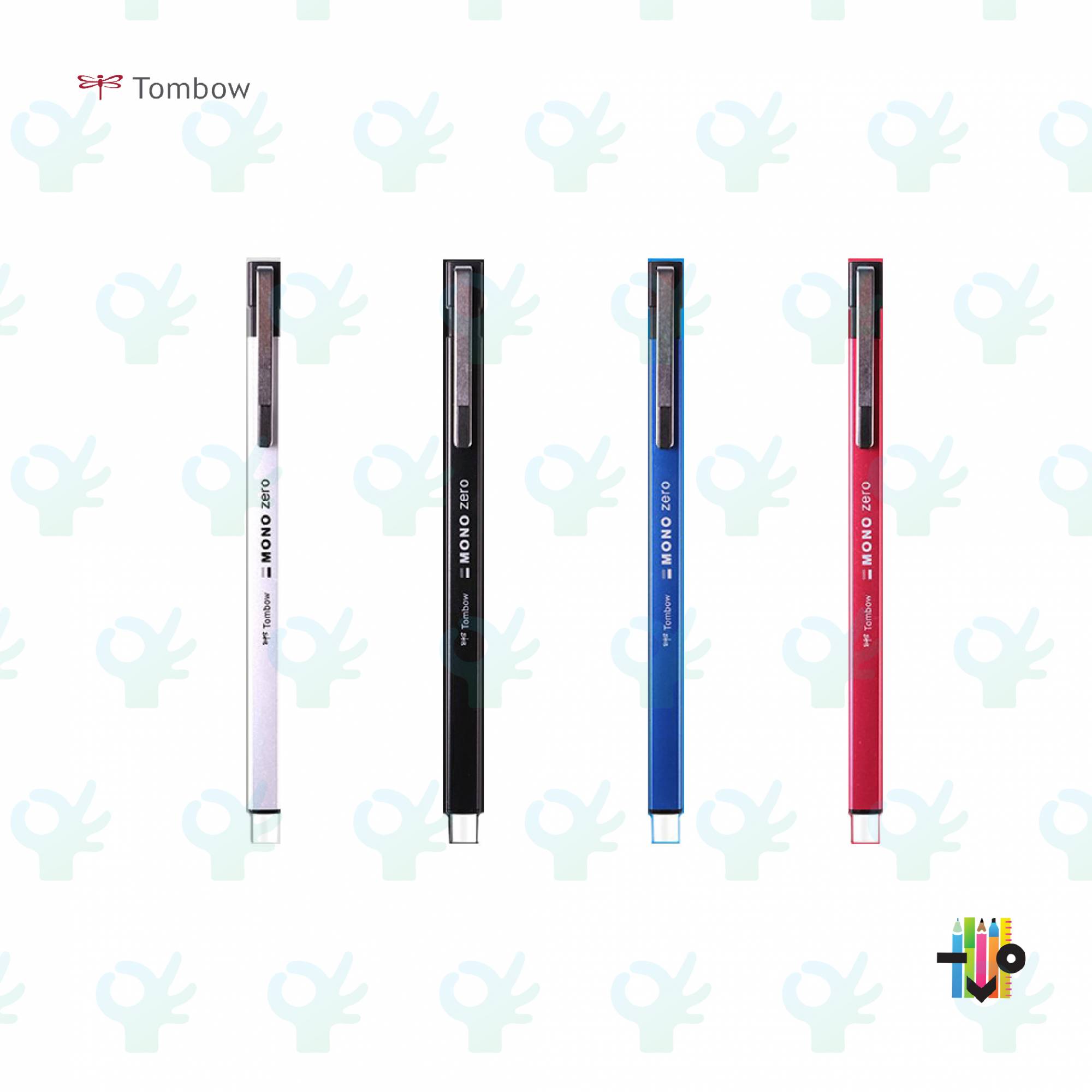 Tombow Mono Zero Metal Type Eraser Holder 2.5MM X 5MM(Silver/Black/Blue ...