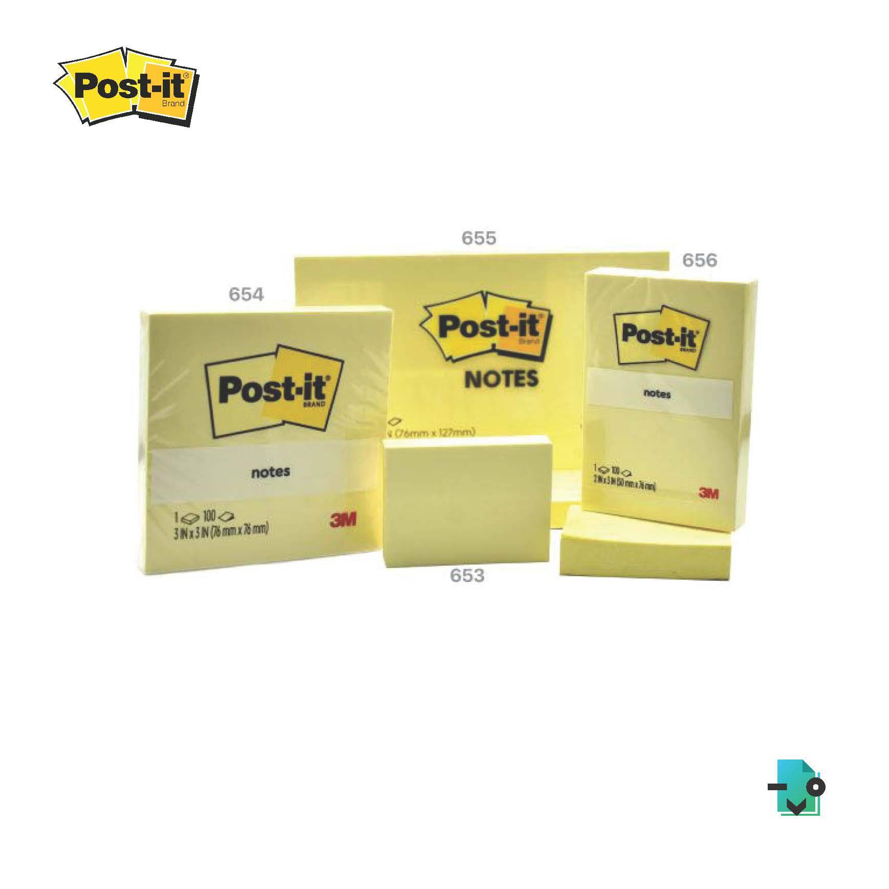 post it note size mm