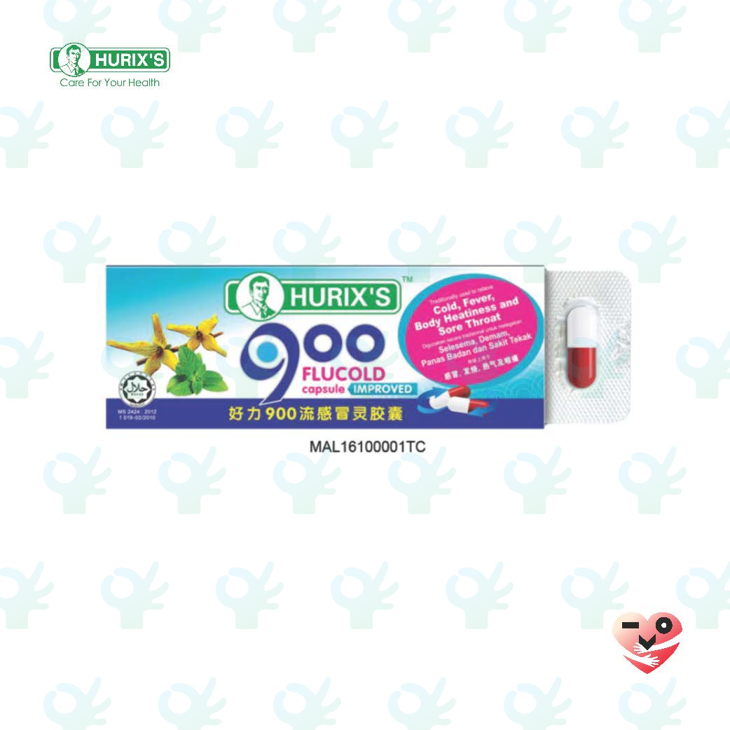 Ofiskita | Hurix's 900 Flu Cold Capsule 6 Capsules / Pack